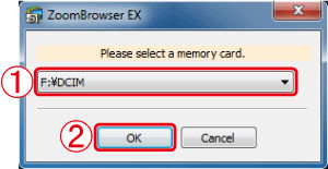 Transferring images to a memory card using a card reader using ...