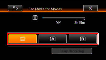 Selecting the Memory for the Recordings with the VIXIA HF S20, HF S200 ...