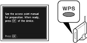 Setup the MX420 for use over a Wireless LAN - WPS (WiFi protected setup ...