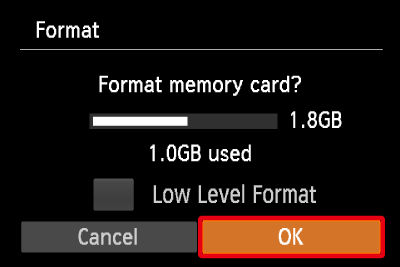 Formatting a Memory Card