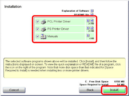 Software Installation for the USB Connection Environment (MF9200 Series)