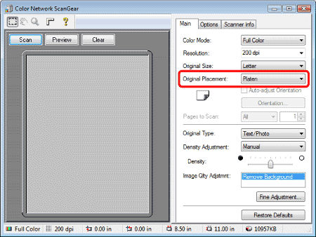 Basic Methods for Scanning Documents from a Networked Computer (MF9200 ...