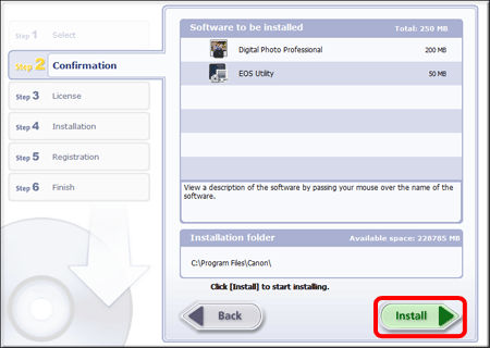 How to install the software included on the CD that came with the EOS ...