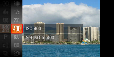 Setting ISO speed (PowerShot SD4500 IS / IXUS 1000 HS)