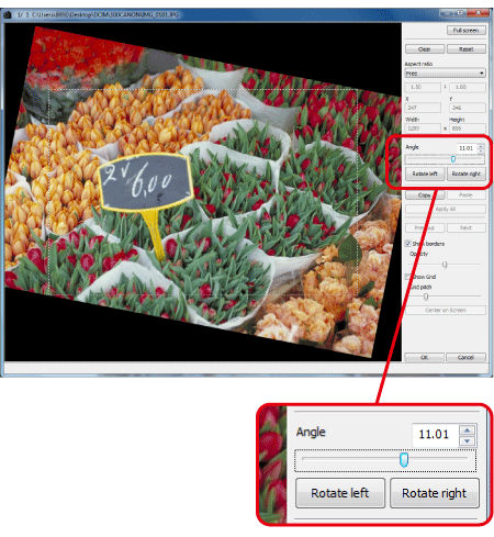 How do I trim an image using Digital Photo Professional Ver.3.11 - 3.12?