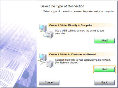 Installing Driver / Software (Network Connection) (MF4570)