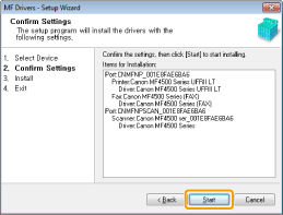 Installing Driver / Software (Network Connection) (MF4570)
