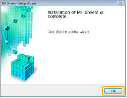 Installing Driver / Software (Network Connection) (MF4570)