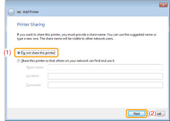 Installing Driver / Software (Network Connection) (MF4570)