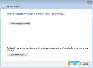 Installing Driver / Software (Network Connection) (MF4570)