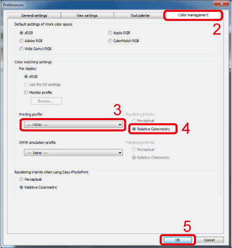 How to set printing profiles with Digital Photo Professional Ver.3.10.