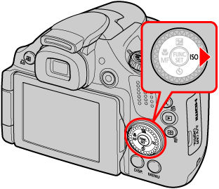 Setting ISO speed (PowerShot SX40 HS)