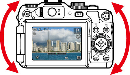 Check to see if the camera is horizontal (level) (PowerShot S110 / SX50 HS)