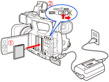 Connecting the Camcorder to a Computer (XF105/XF100) via USB