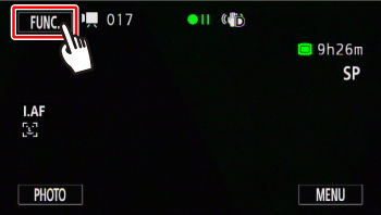 Selecting the Memory for the Recordings with the XA10