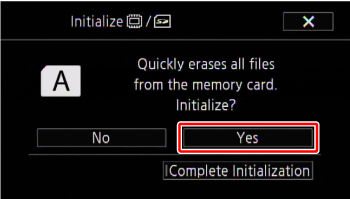 Do I need to initialize memory cards? (VIXIA HF G20 / LEGRIA HF G25)