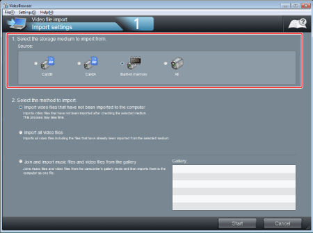 Importing video files recorded on the camcorder to a computer using ...