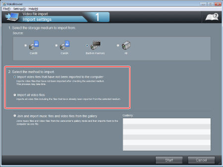 Importing video files recorded on the camcorder to a computer using ...