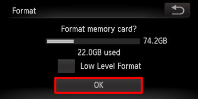Formatting a Memory Card