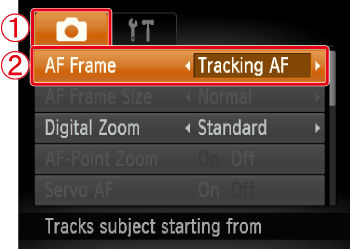 Choosing the Subject to Focus On (Tracking AF)_
