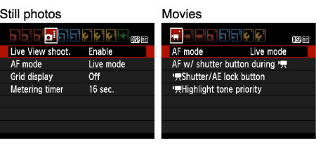 How to change the AF Mode on the EOS Rebel T3/T3i in Live View Mode.
