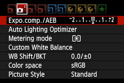 How to use Auto Exposure Bracketing (AEB) on the EOS REBEL T3.