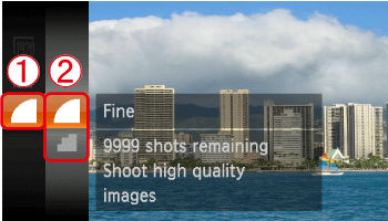 Changing the recording pixels and compression ratio of an image taken