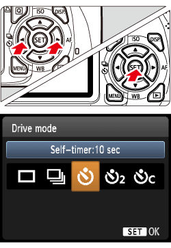 How to use the self timer on the EOS Rebel T3.