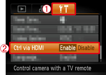 Connecting the camera to a TV (+ ctrl via hdmi)