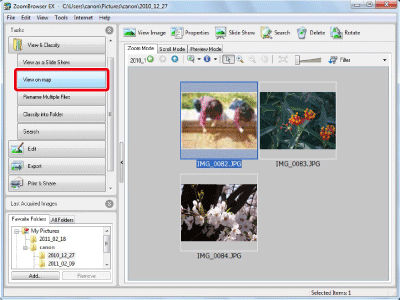 Using GPS Information (Map Utility 1.0 / Windows)