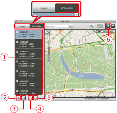 Using GPS Information (Map Utility 1.0 / Mac OS X)