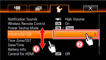 Initializing the memory with the VIXIA HF S20, S21, and S200