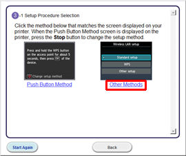 Setup the MG5320 for use over a Wireless LAN using Standard Setup (Windows)