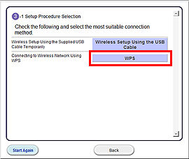 Setup the MG3120 for use over a Windows wireless LAN using WPS (Wi-Fi ...