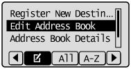 Registering and Editing One-Touch Keys - MF6100 Series