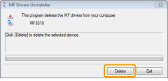 Uninstalling Software (MF3010)
