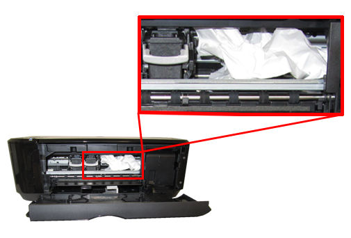 Remove jammed paper or foreign object from inside the printer (MG3120)