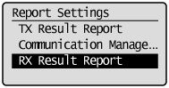Setting Receive Result Reports to Print Automatically (MF5900 Series ...