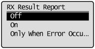 Setting Receive Result Reports to Print Automatically (MF5900 Series ...