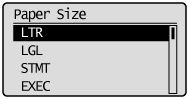Setting the Paper Size and Type - imageCLASS MF6100 Series
