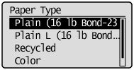 Setting the Paper Size and Type - imageCLASS MF6100 Series