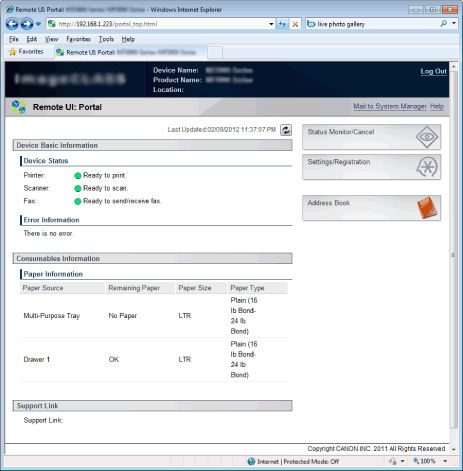 Basic Network Settings (MF5900 Series/D1300 Series)