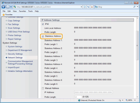 Setting the IP Address (MF8080/MF8380)