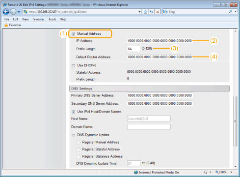 Setting the IP Address (MF8080/MF8380)