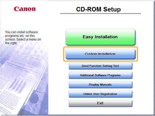 Software Installation for the USB Connection Environment (MF8080/MF8380)