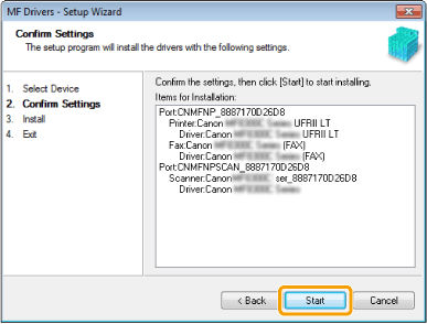 Software Installation for the Network Connection Environment (MF8080/MF8380)