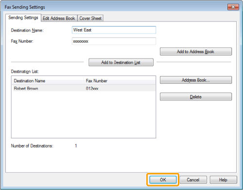 Faxing a Document from a Computer (MF8080/MF8380)