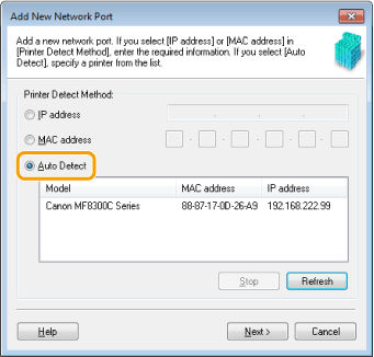 Port Settings to Print in a TCP/IP Environment (MF8080/MF8380)
