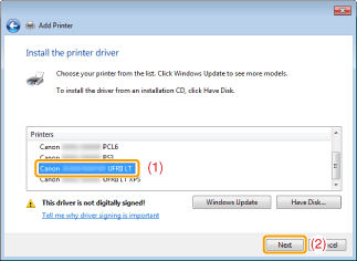 Installing Driver/Software (Network Connection) (MF5900 Series)