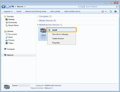 Installing Driver/Software (Network Connection) (MF5900 Series)